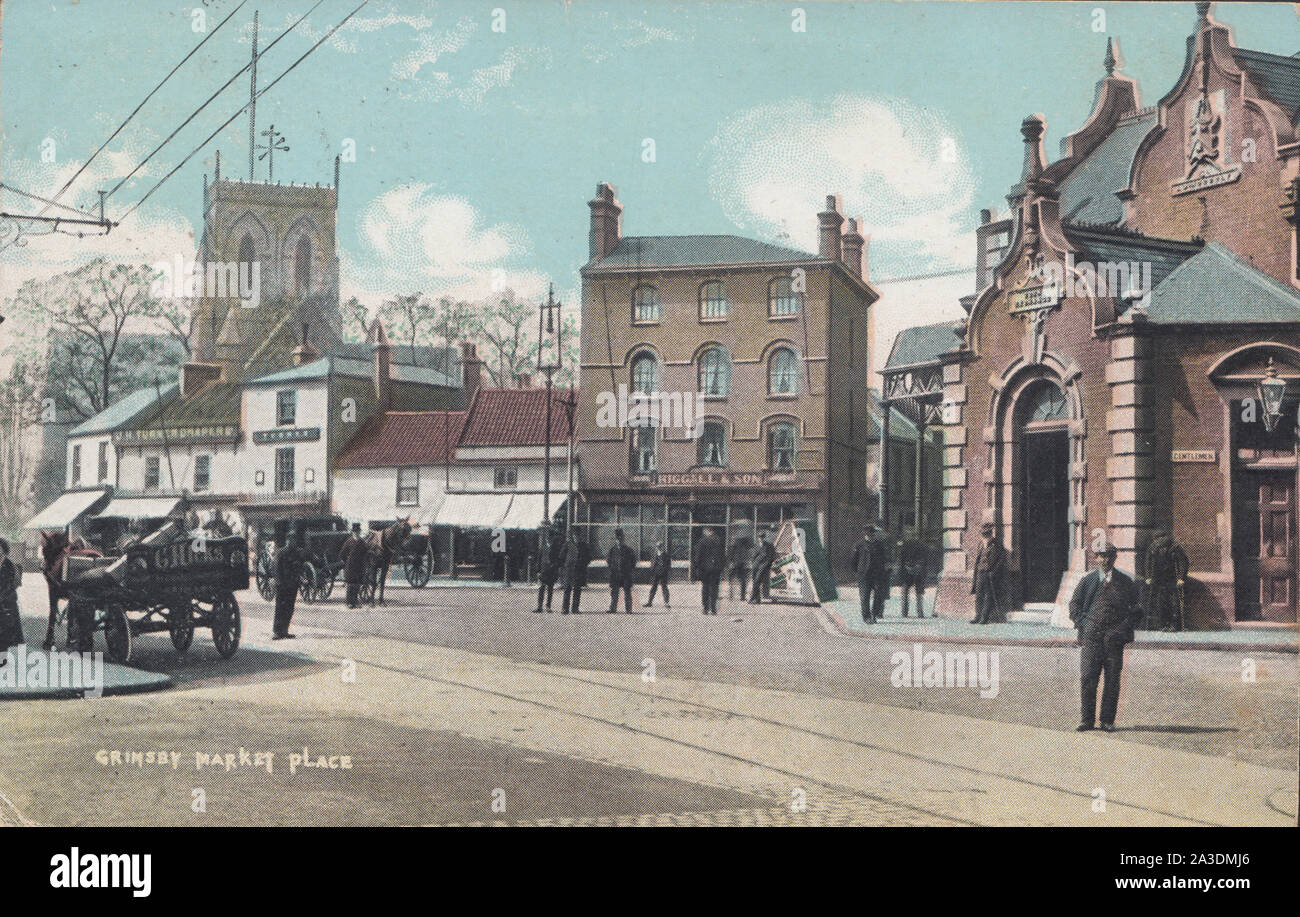 Grimsby old market place town hi-res stock photography and images - Alamy
