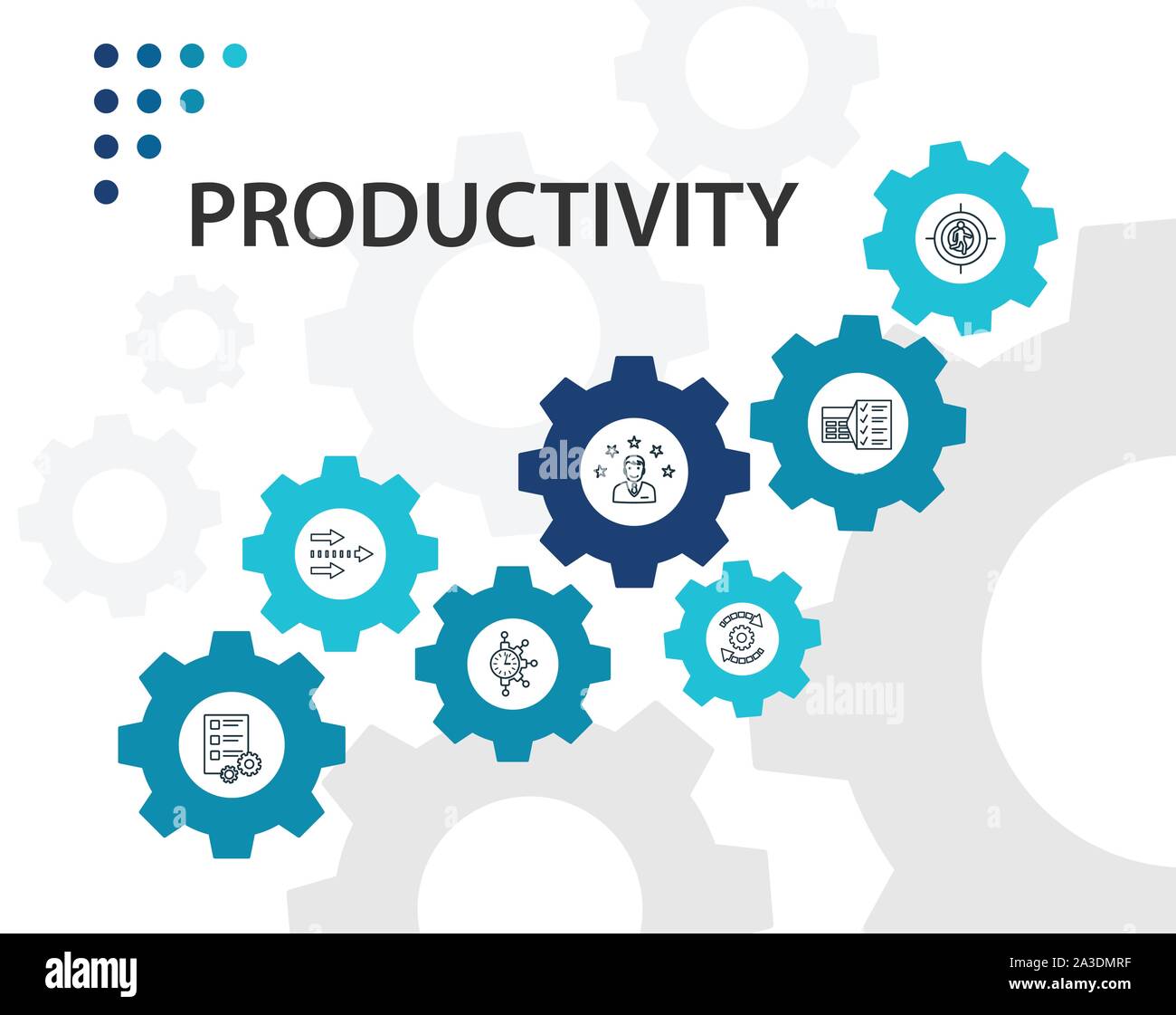 Productivity Infographics vector design. Timeline concept include skill ...
