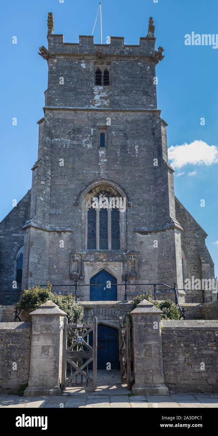 St Edwards parish church, Corfe Castle near Wareham, Dorset, UK Stock ...