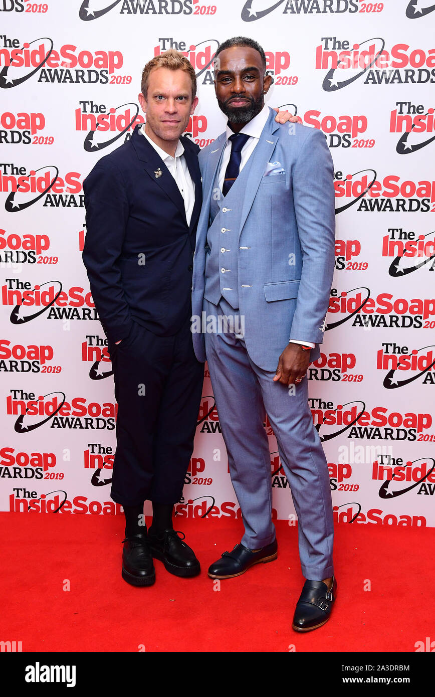 William Beck and Charles Venn arriving for the Inside Soap Awards 2019 ...