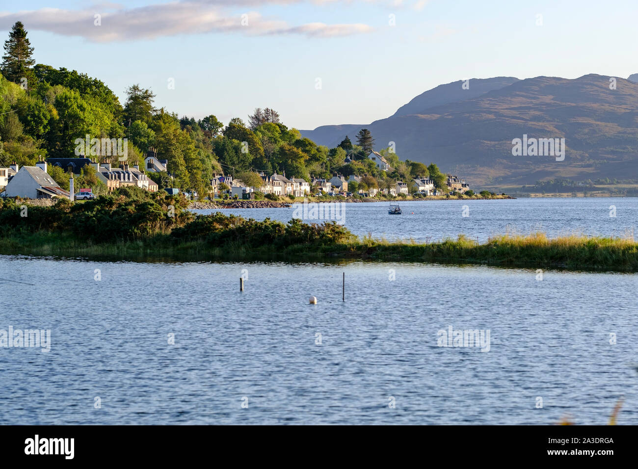 Village on shores of loch carron hi-res stock photography and images ...