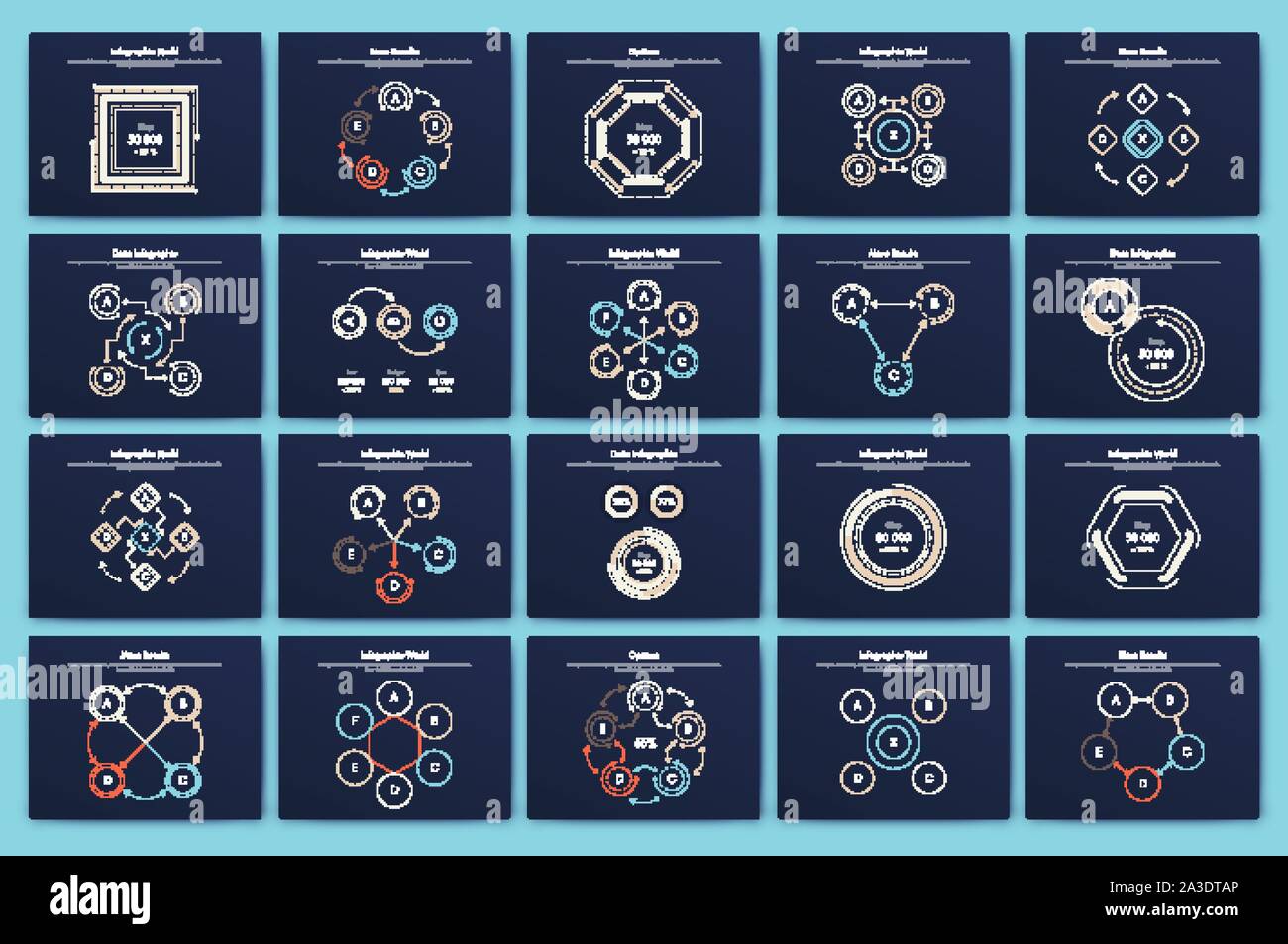 Infographic vector brochure elements for business illustration in ...