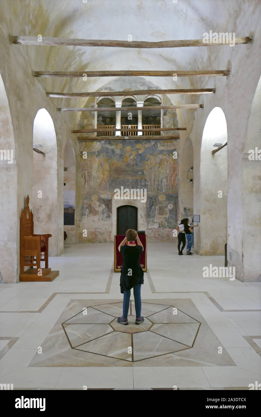 OHRID, NORTH MACEDONIA - SEPTEMBER 7, 2019: inside of the Saint Sophia ...