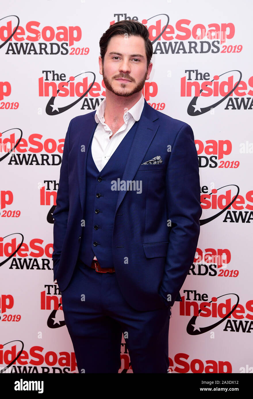 Toby-Alexander Smith arriving for the Inside Soap Awards 2019 held at Sway, Covent Garden ...