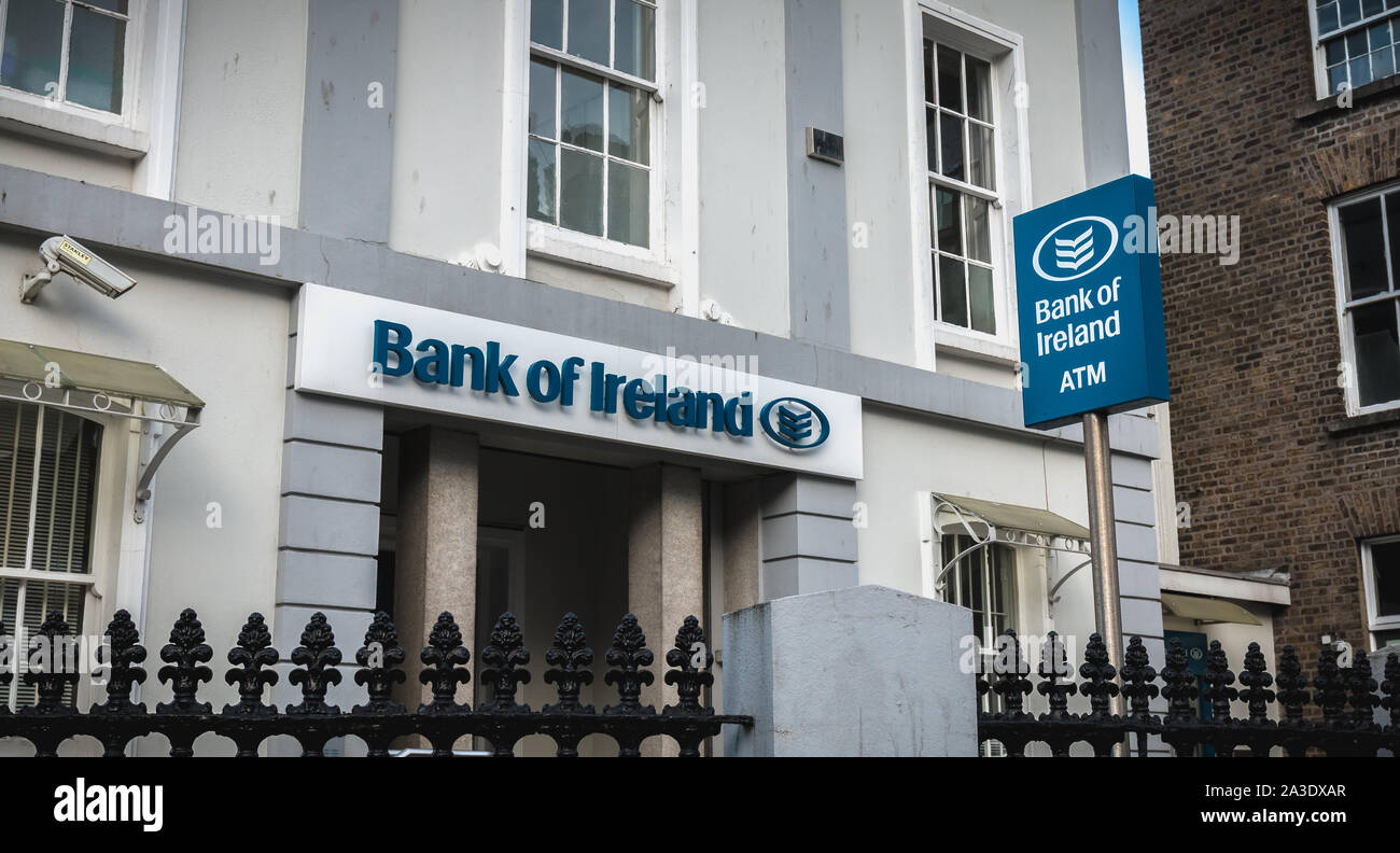 Dublin, Ireland - February 13, 2019: View of the front of a branch of ...