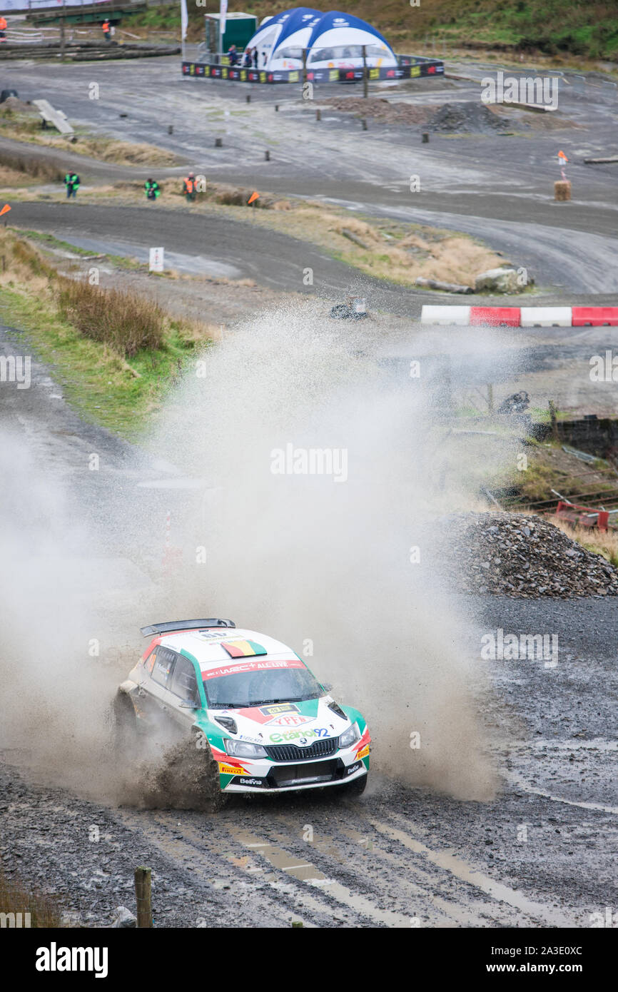 On a wet rainy day in the Welsh hills,first run,Stage SS13 at Sweet ...