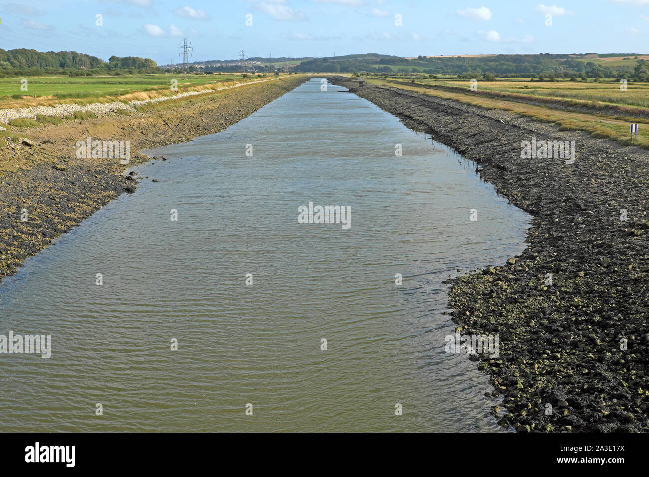 View of the River Ouse from the Southease swing bridge near Rodmell ...