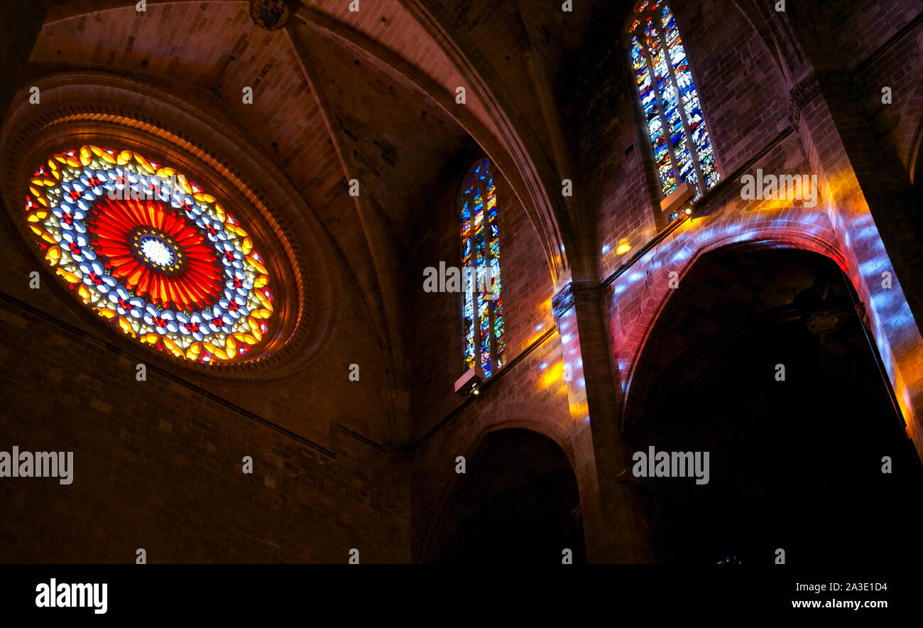 stained-glass-window-cathedral-palma-hi-res-stock-photography-and