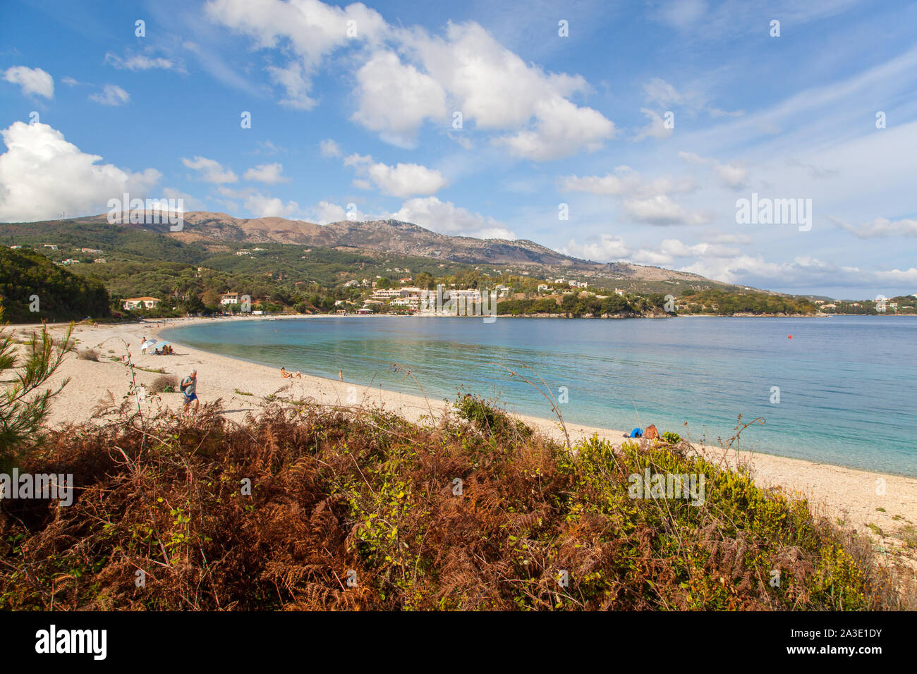 Avlaki Beach Kassiopi Corfu Geece Stock Photo - Alamy