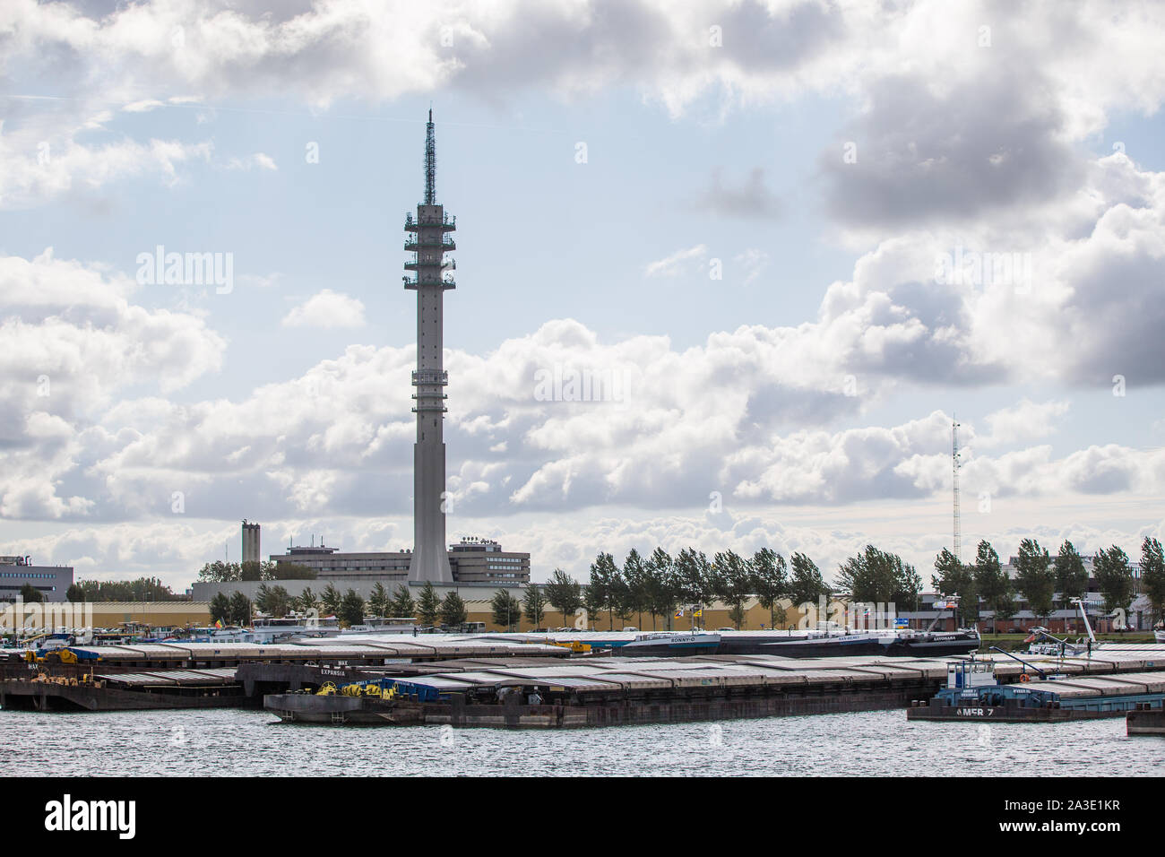 Rotterdam Harbour and city skyline Stock Photo - Alamy