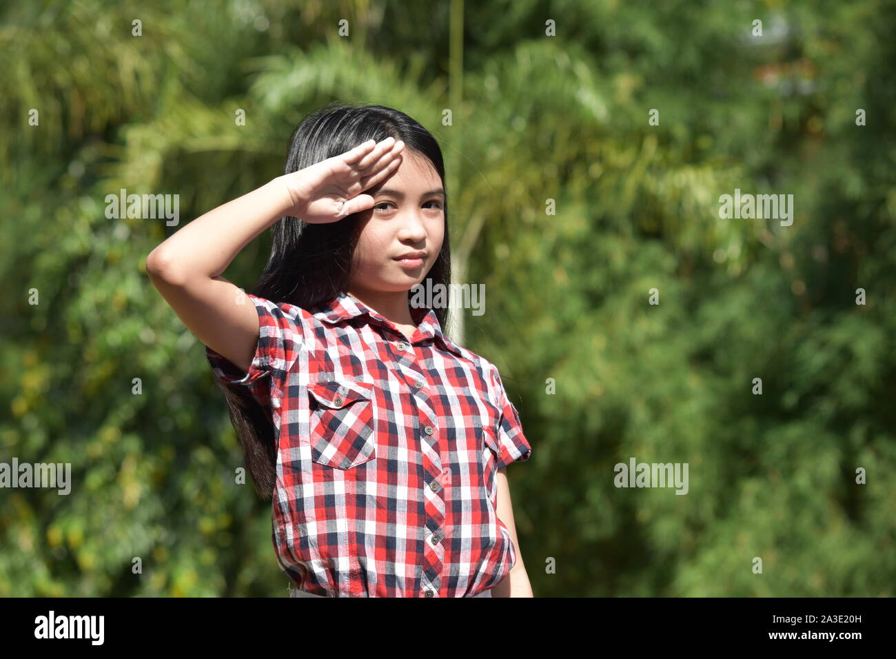 Kids saluting hi-res stock photography and images - Alamy