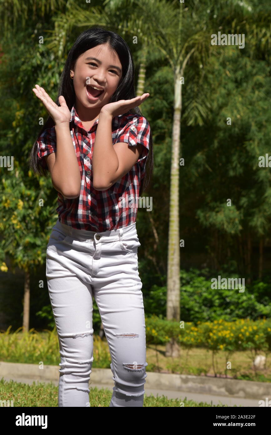 A Surprised Girl Child Stock Photo - Alamy