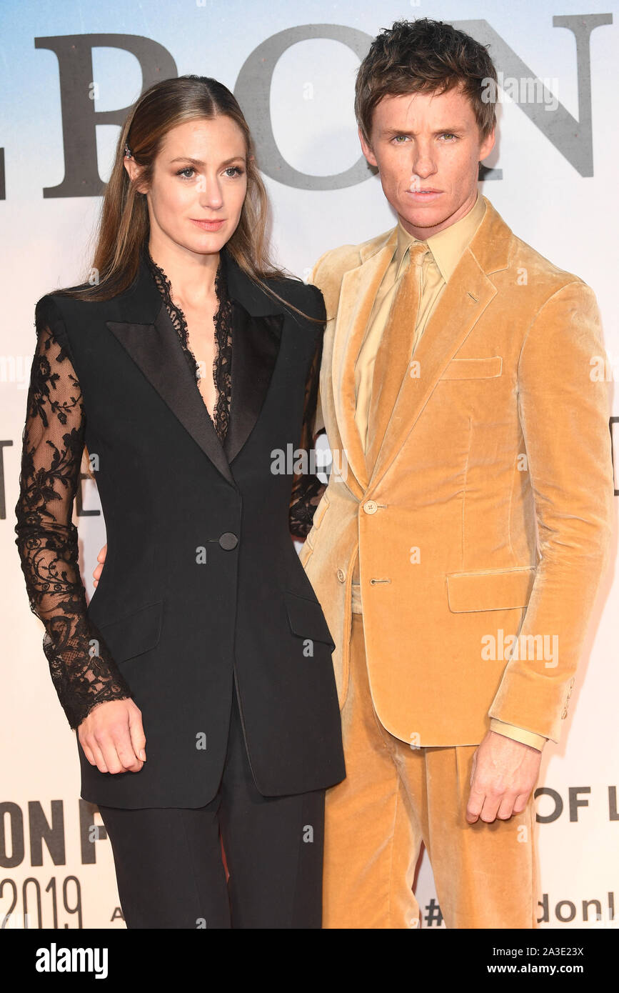 London, UK. 07th Oct, 2019. British actor Eddie Redmayne and wife Anna ...