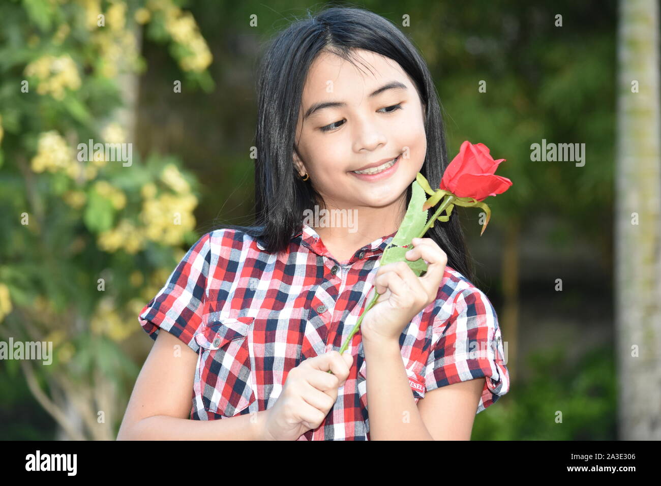 Beautiful girl with plants hi-res stock photography and images - Alamy