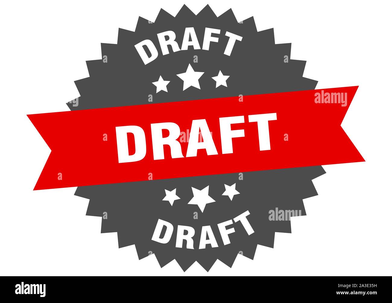 draft sign. draft red-black circular band label Stock Vector Image ...