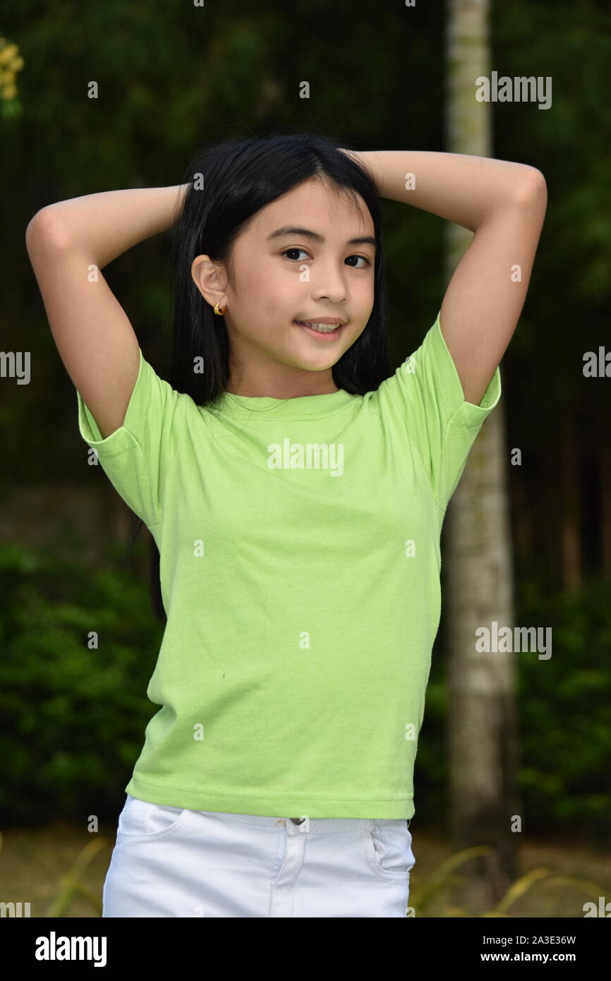 A Girl Child Resting Stock Photo - Alamy