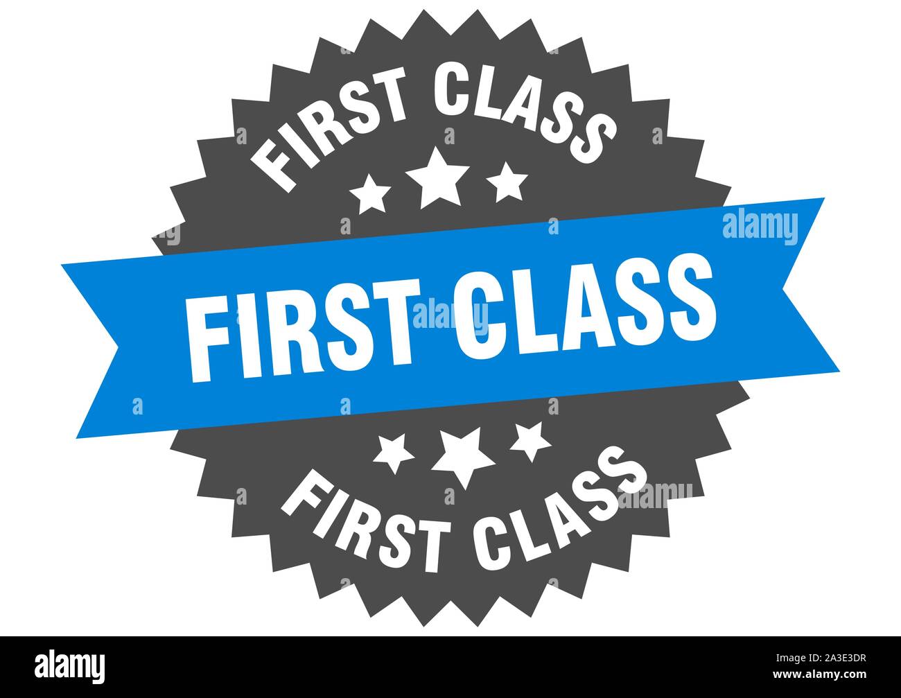 first class sign. first class blue-black circular band label Stock Vector Image & Art - Alamy