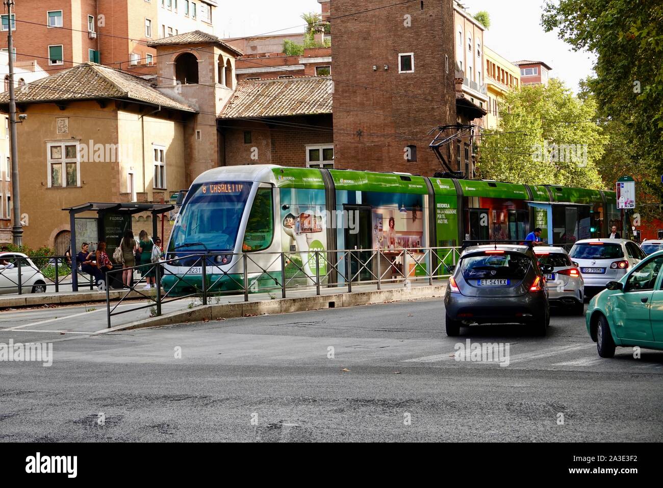Rome trams hi-res stock photography and images - Alamy