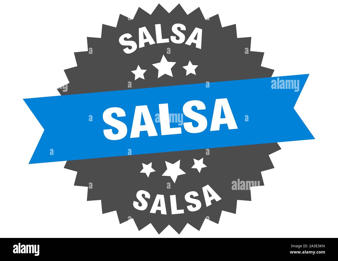 salsa sign. salsa blue-black circular band label Stock Vector Image ...
