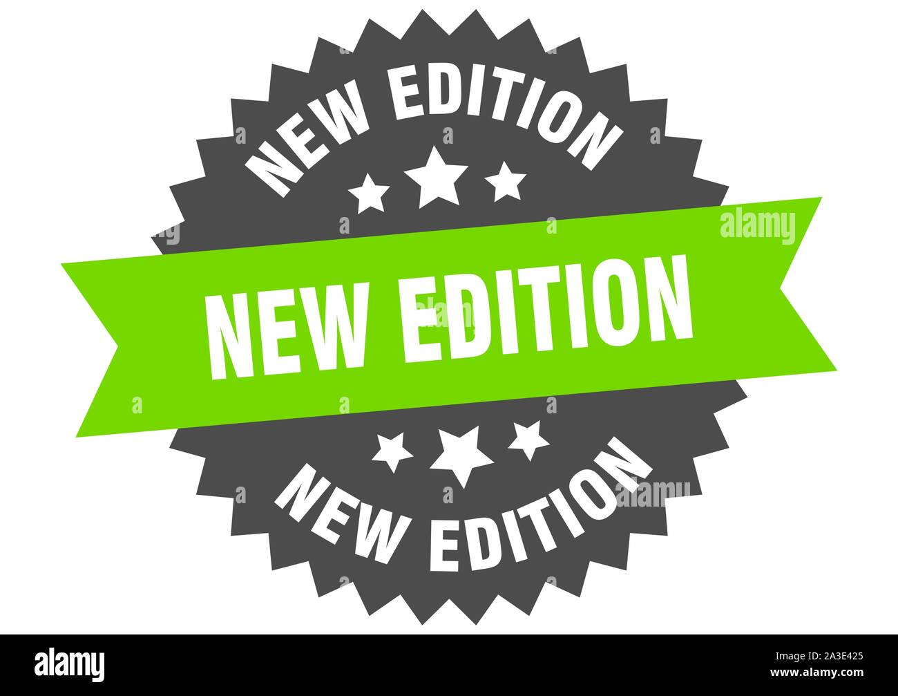 new edition sign. new edition green-black circular band label Stock ...