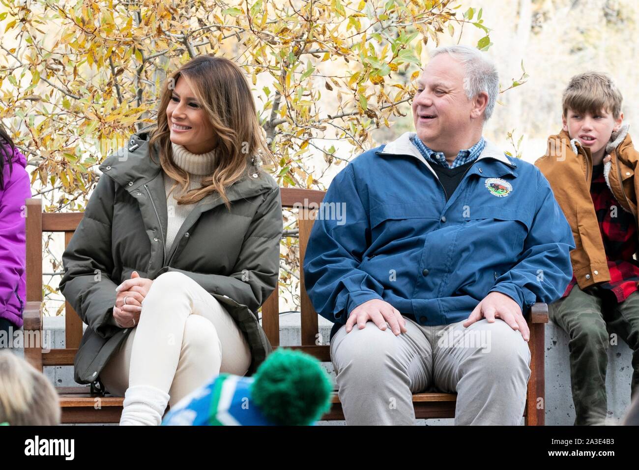 U.S First Lady Melania Trump with Interior Secretary David Bernhardt ...