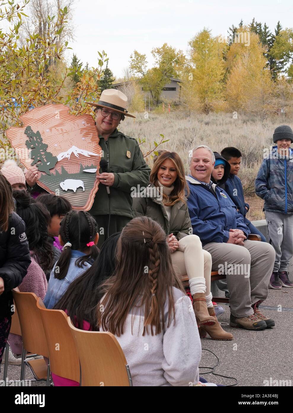 U.S First Lady Melania Trump and Interior Secretary David Bernhardt ...