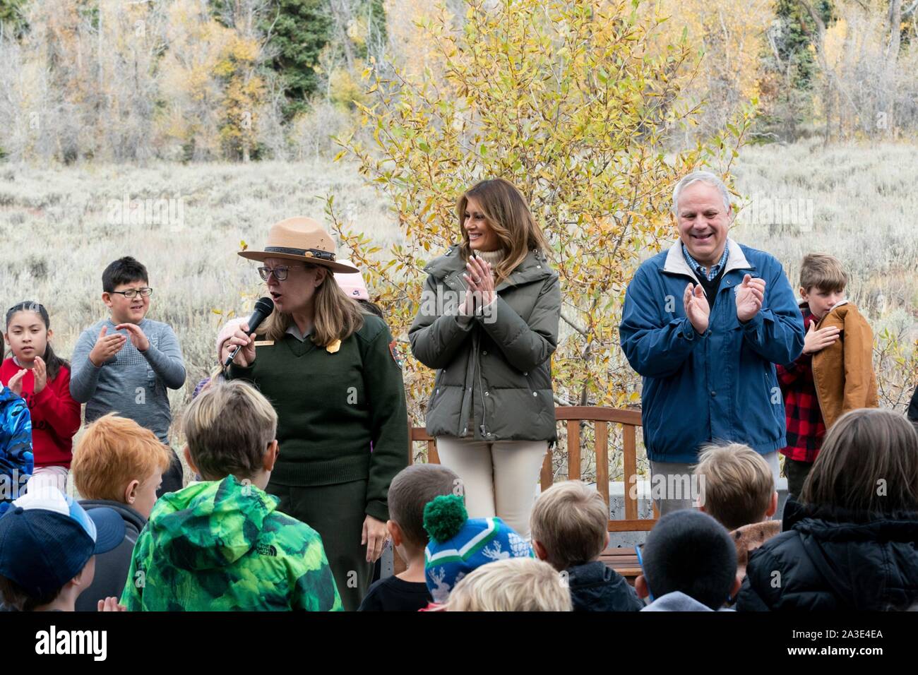 U.S First Lady Melania Trump and Secretary of the Interior Secretary ...