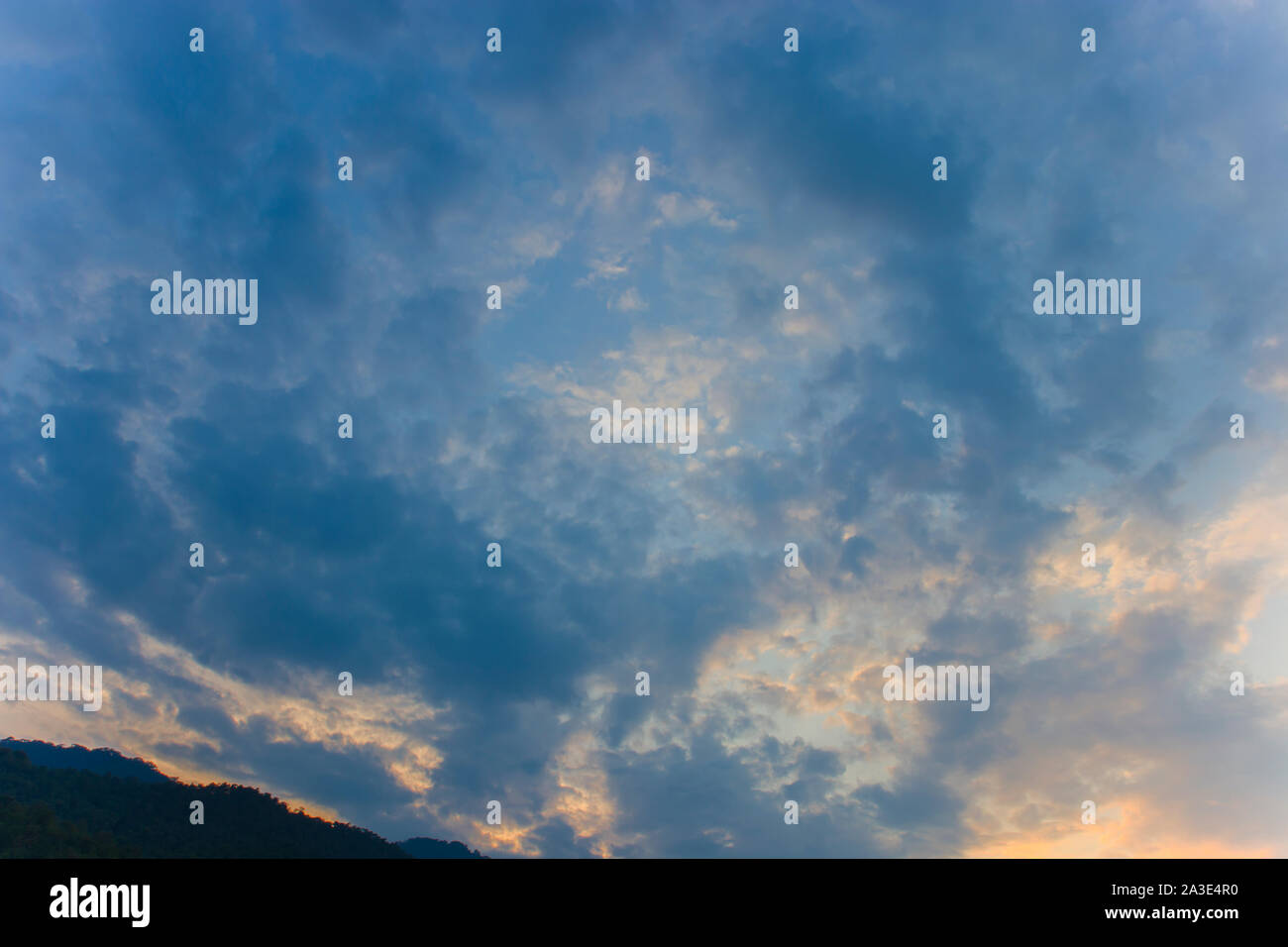 Beautiful sunset sky with dramatic light, Twilight sky background with ...