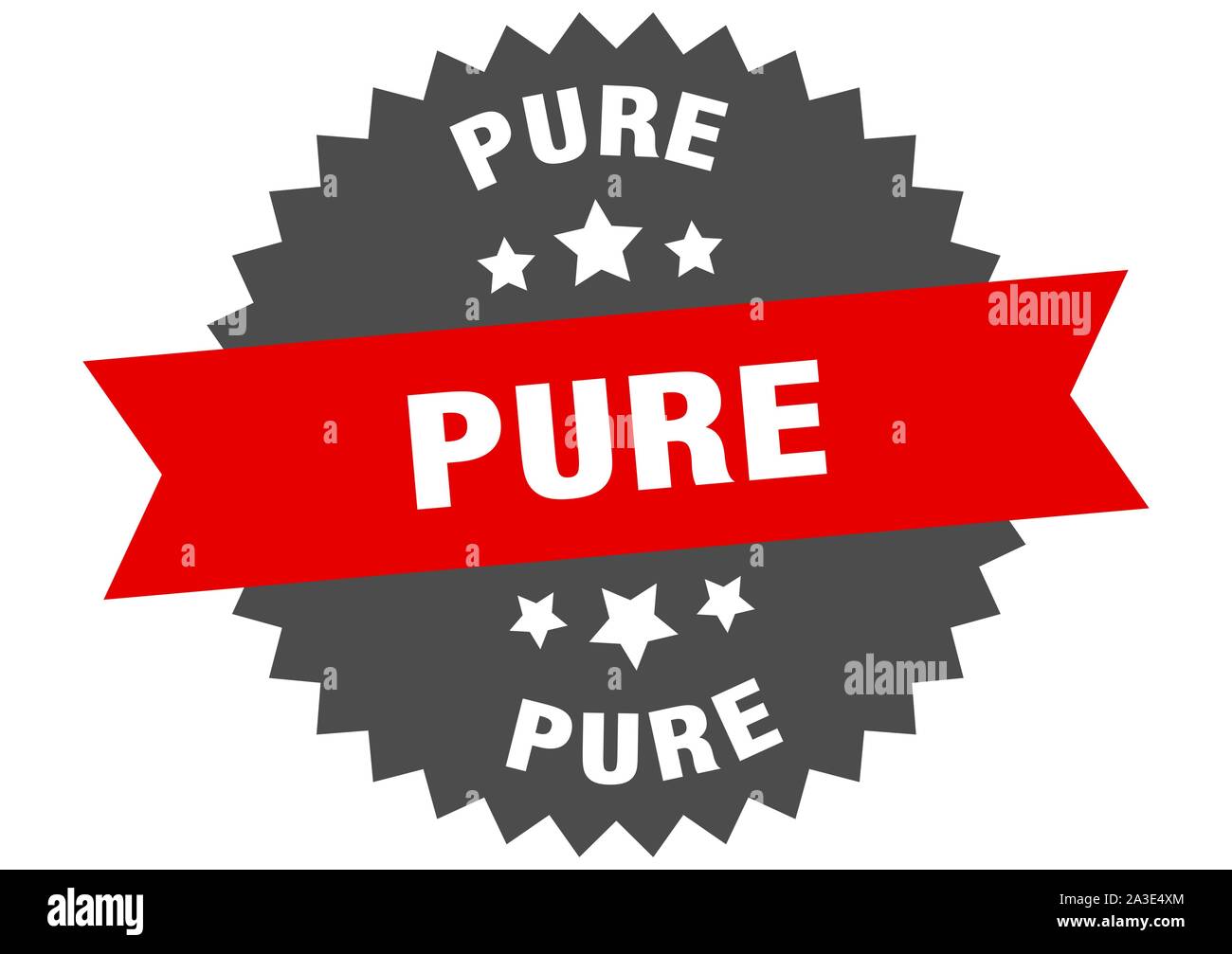pure sign. pure red-black circular band label Stock Vector Image & Art ...