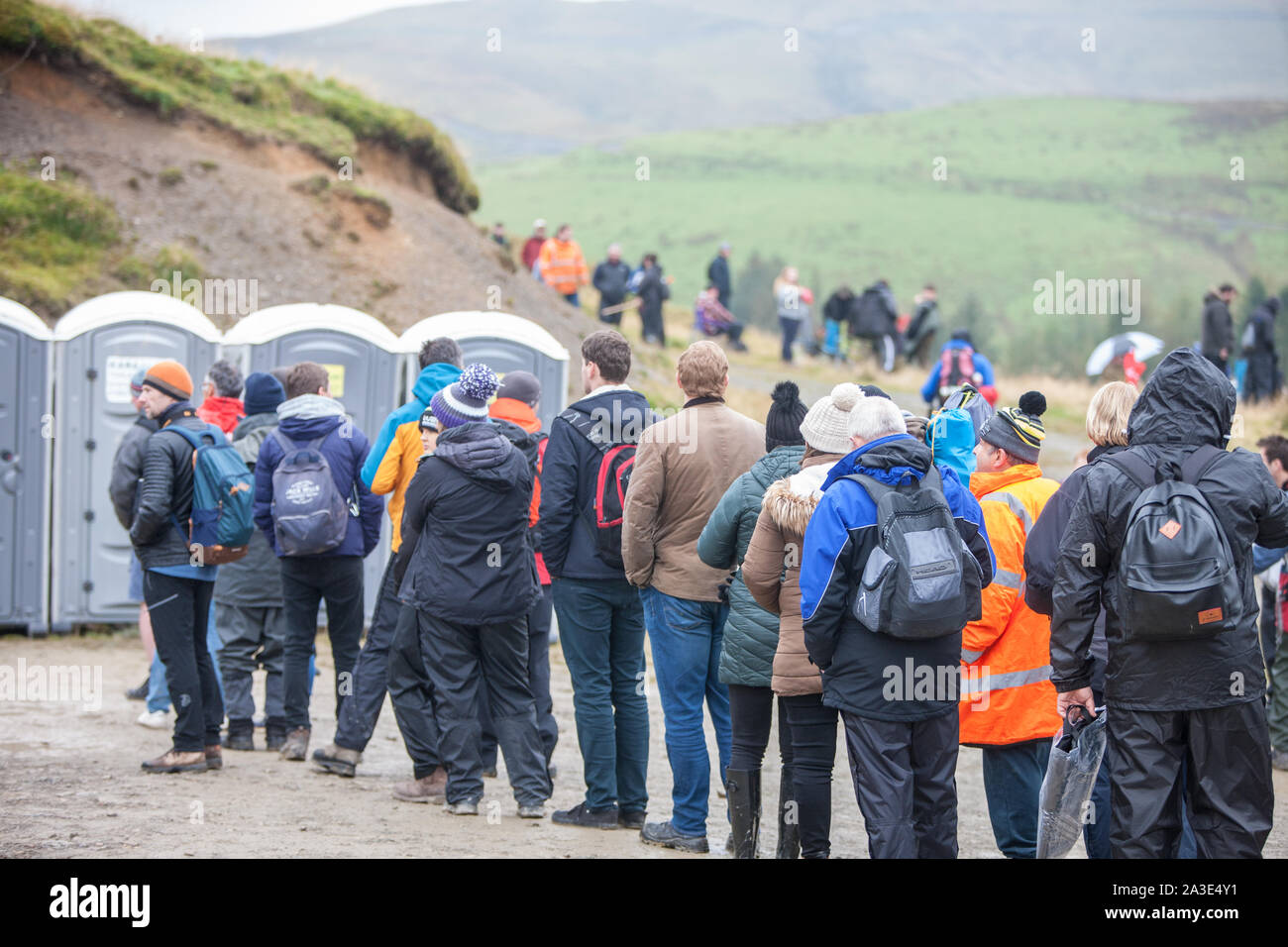 Festival queue toilets hi-res stock photography and images - Alamy