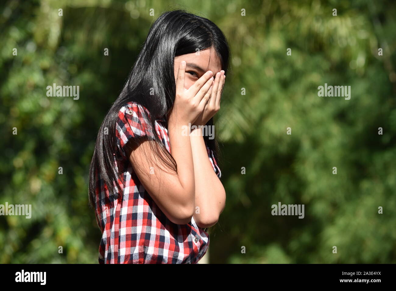 A Fearful Girl Child Stock Photo - Alamy