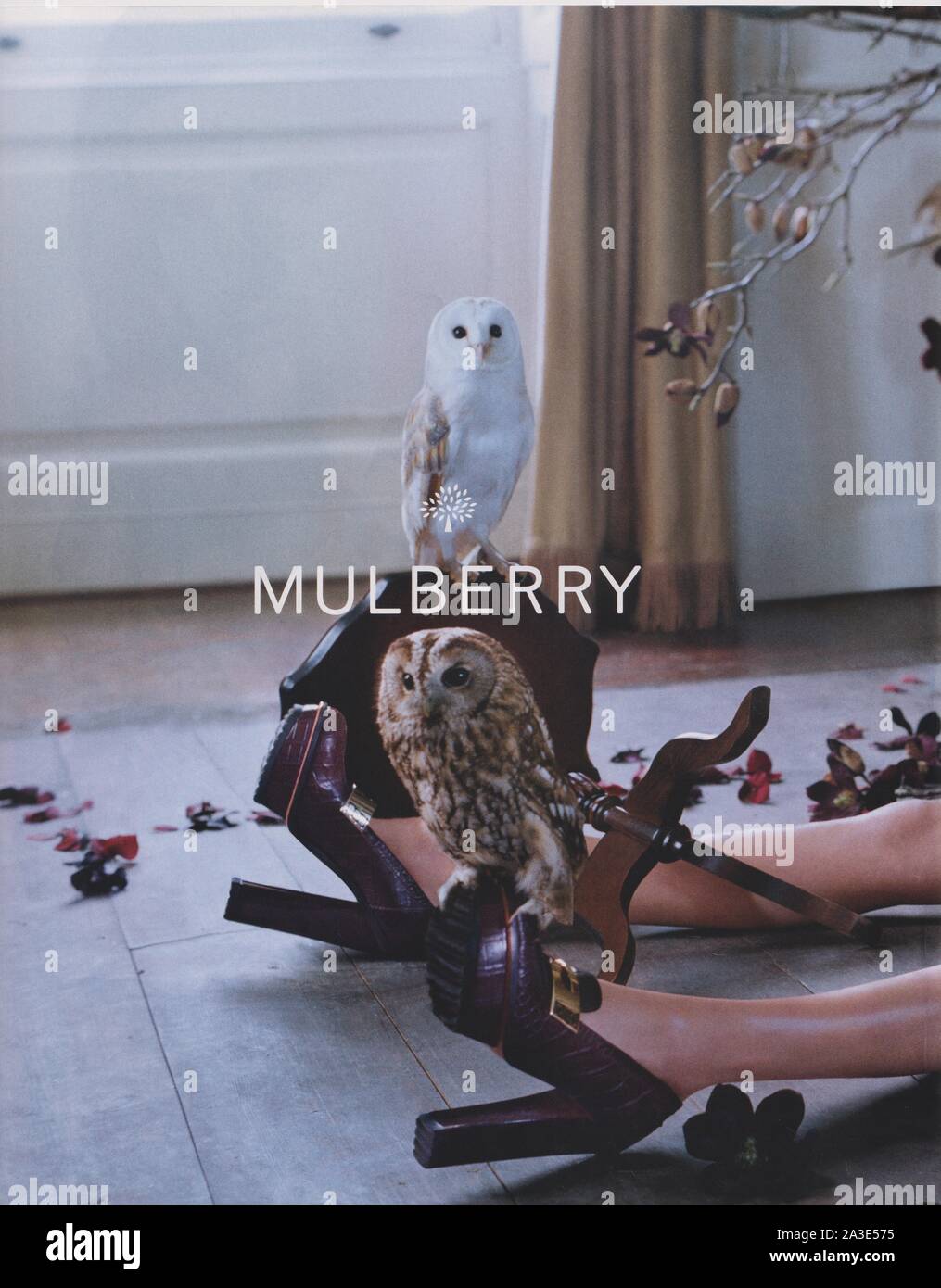 poster advertising Mulberry fashion house with Cara Delevingne in paper ...