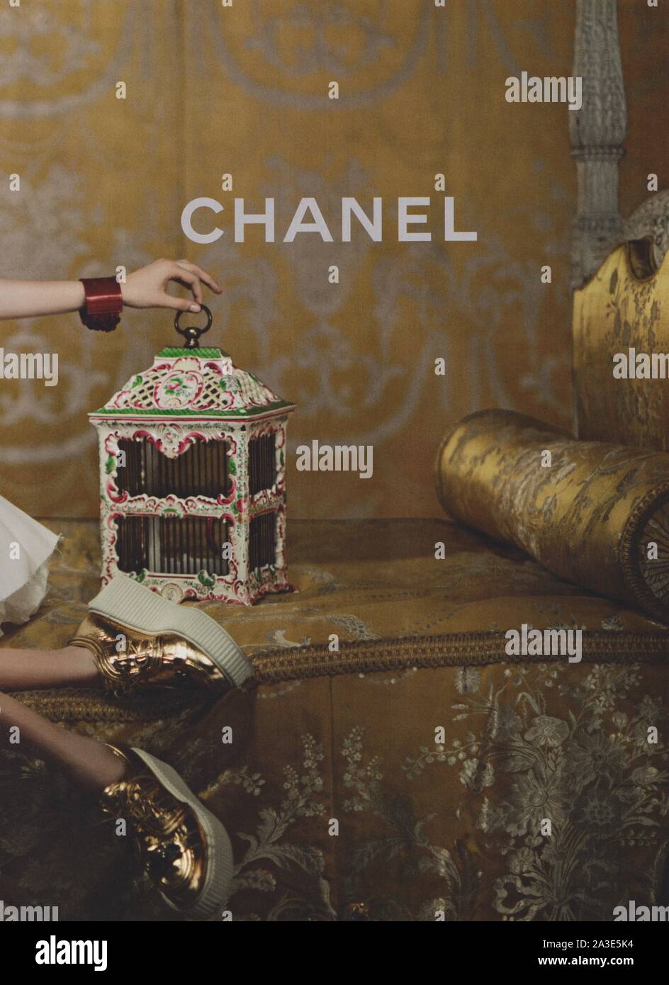poster advertising CHANEL with Cara Delevingne in paper magazine from ...