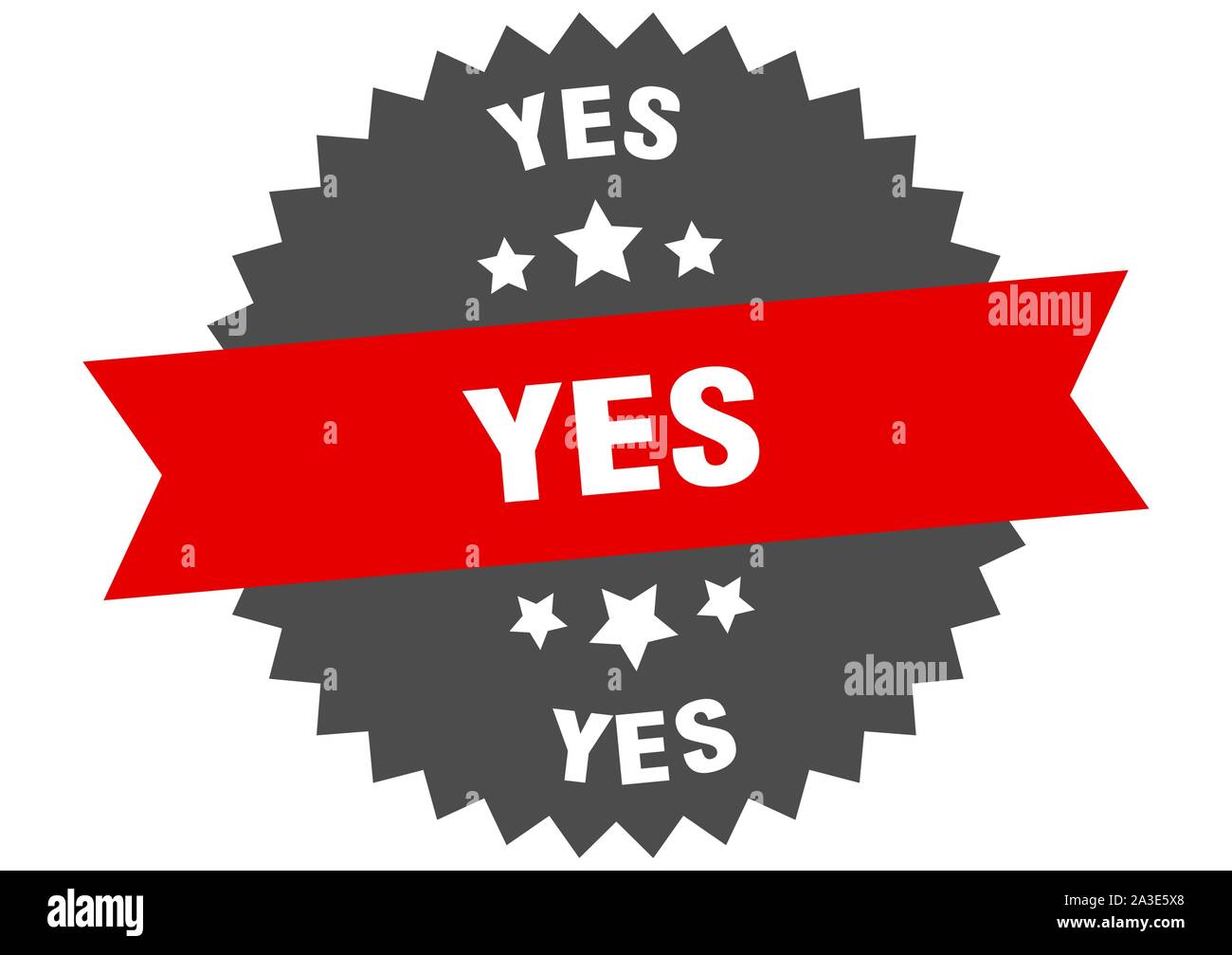 yes sign. yes red-black circular band label Stock Vector Image & Art ...