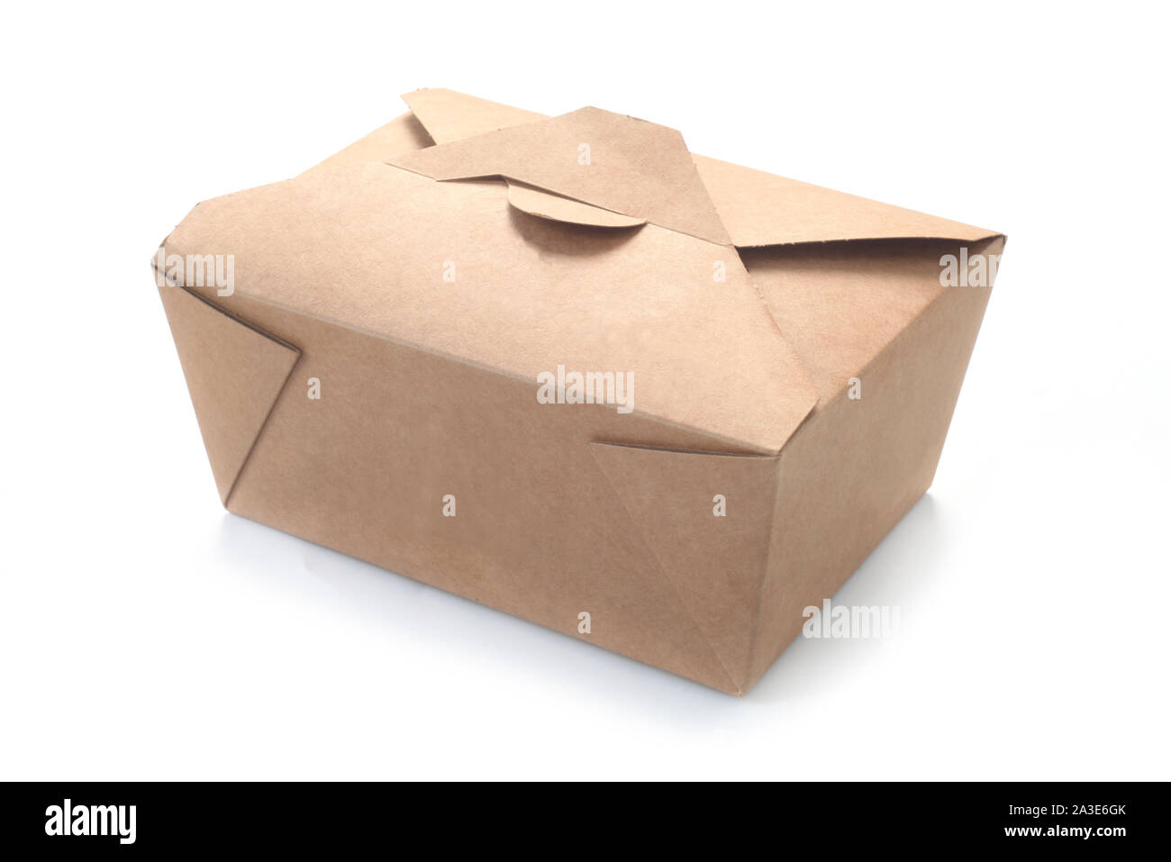 Paper Food Container Isolated On White Stock Photo - Alamy