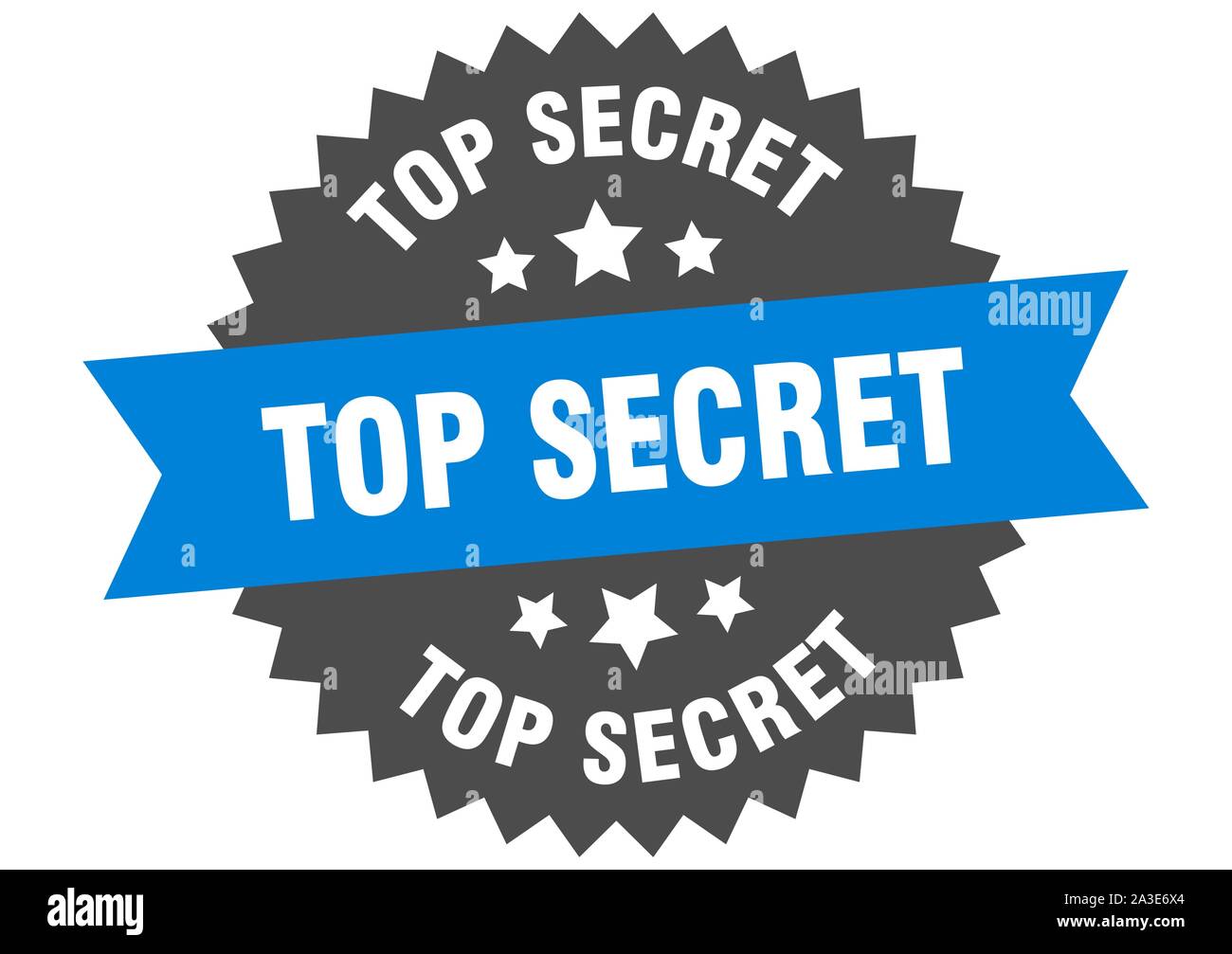 top secret sign. top secret blue-black circular band label Stock Vector ...