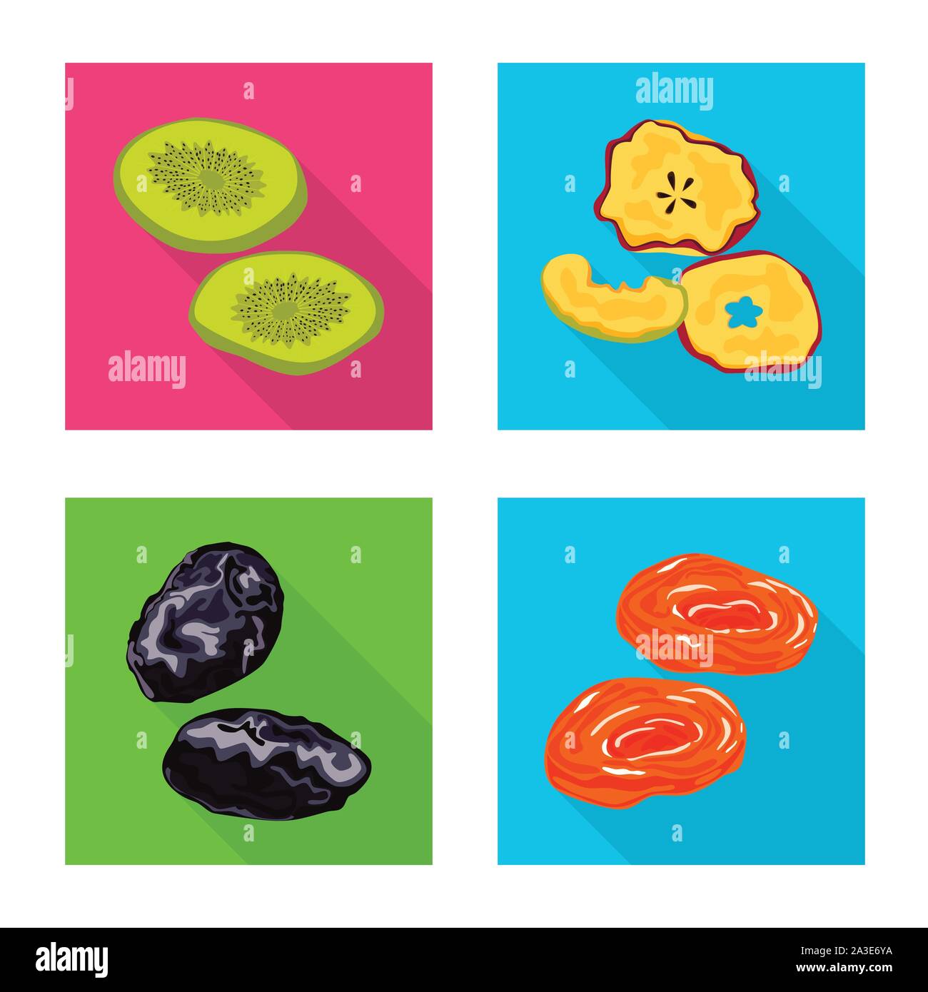 Vector illustration of fruit and dried icon. Collection of fruit and ...