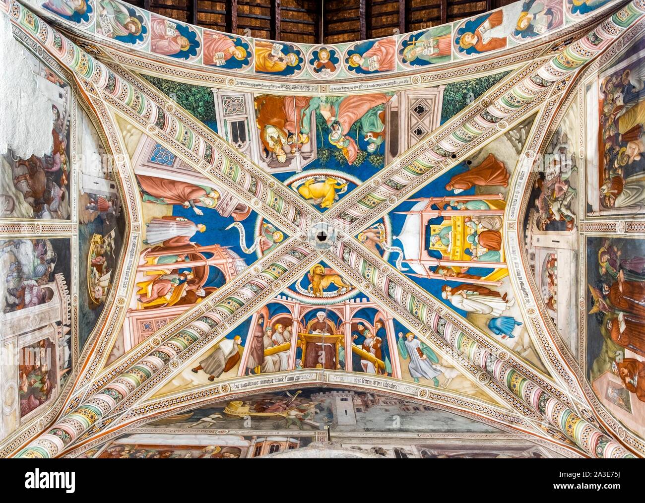 Fresco cycle from the life of st augustine of ottaviano hi-res stock ...