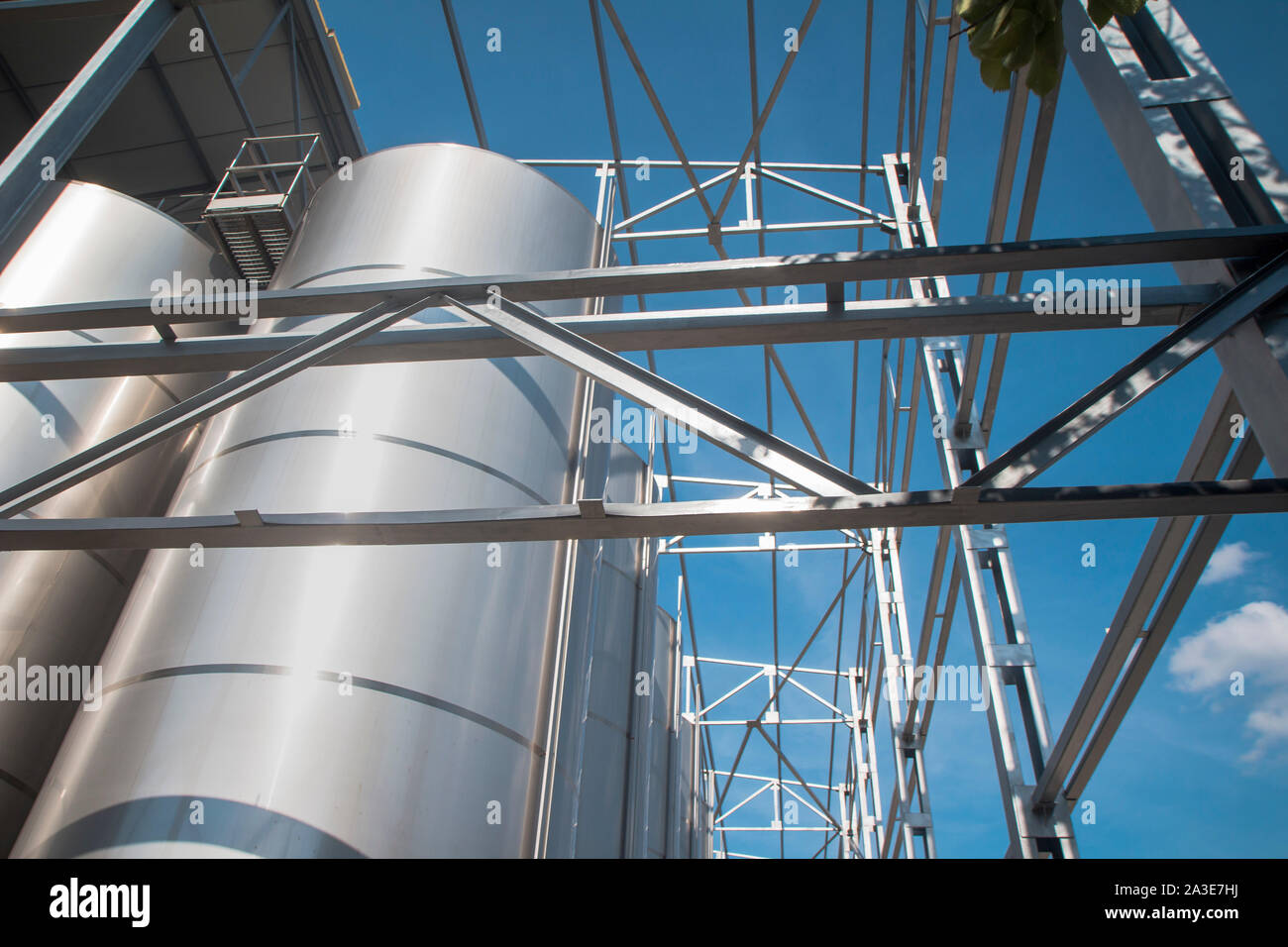 Modern storage technology agro-industry, metal containers for grain ...