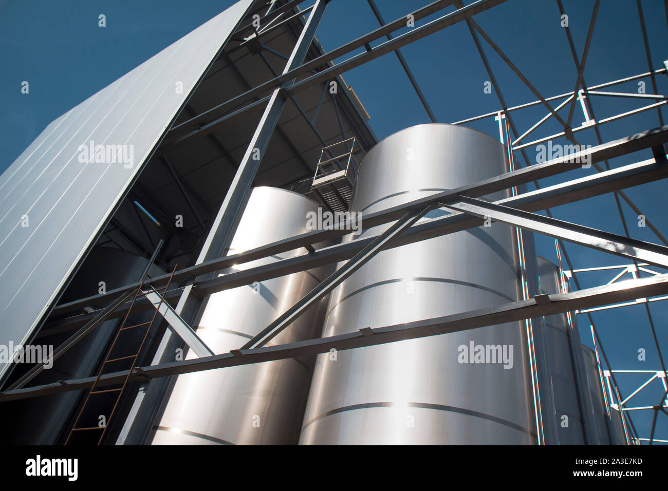 Modern storage technology agro-industry, metal containers for grain ...