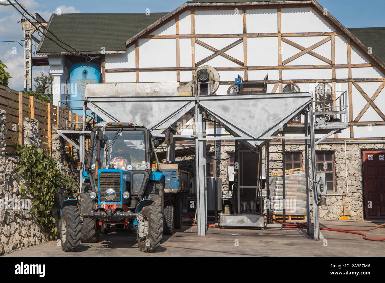 Modern agro-industry of granulating and producti winery , wine making ...