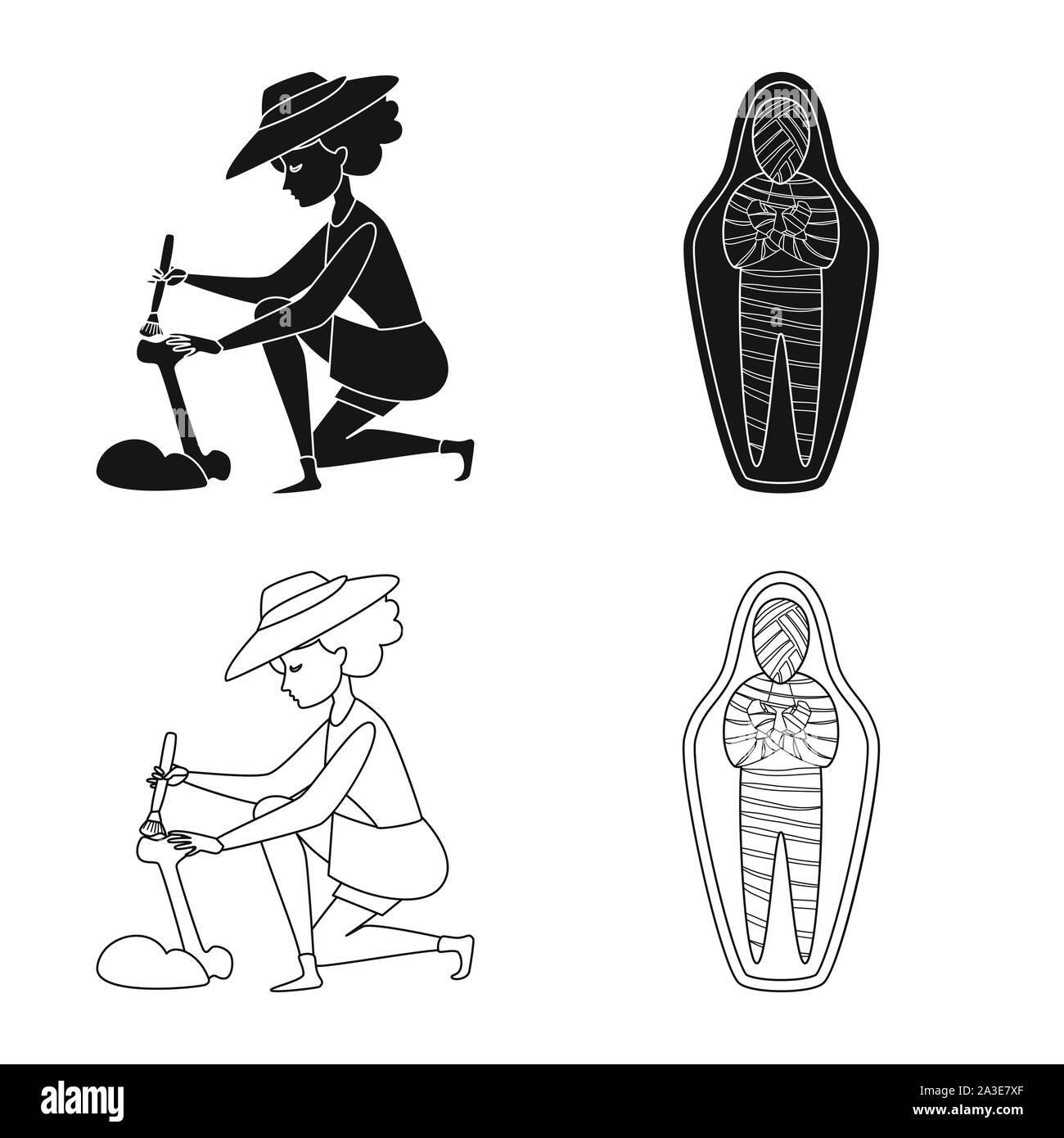 Vector illustration of story and items logo. Set of story and ...