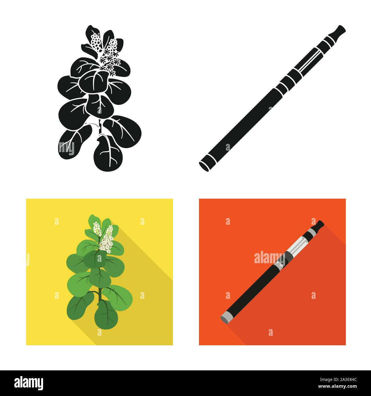 Isolated object of refuse and stop icon. Set of refuse and habit vector ...