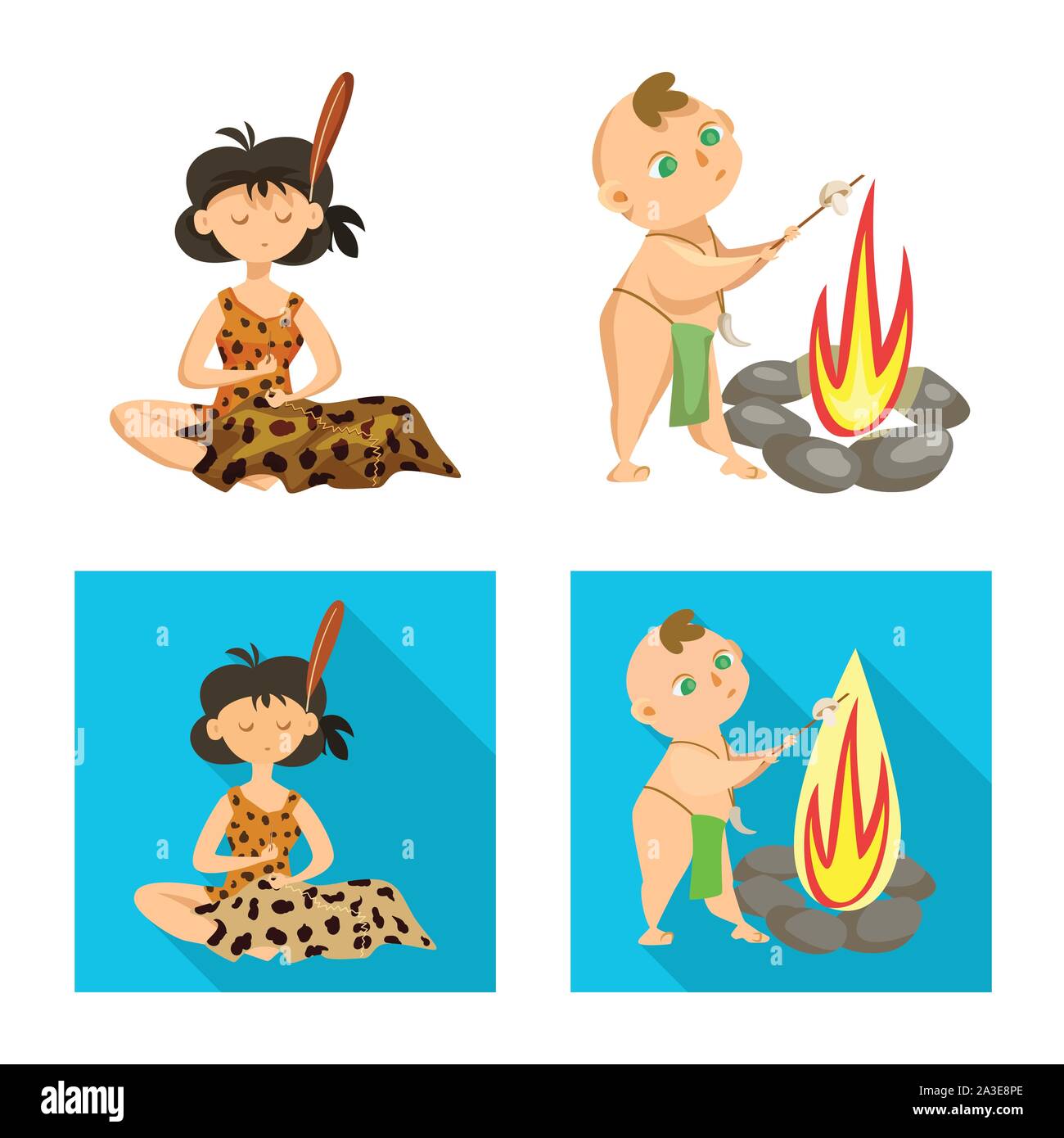 Vector design of evolution and prehistory icon. Set of evolution and ...