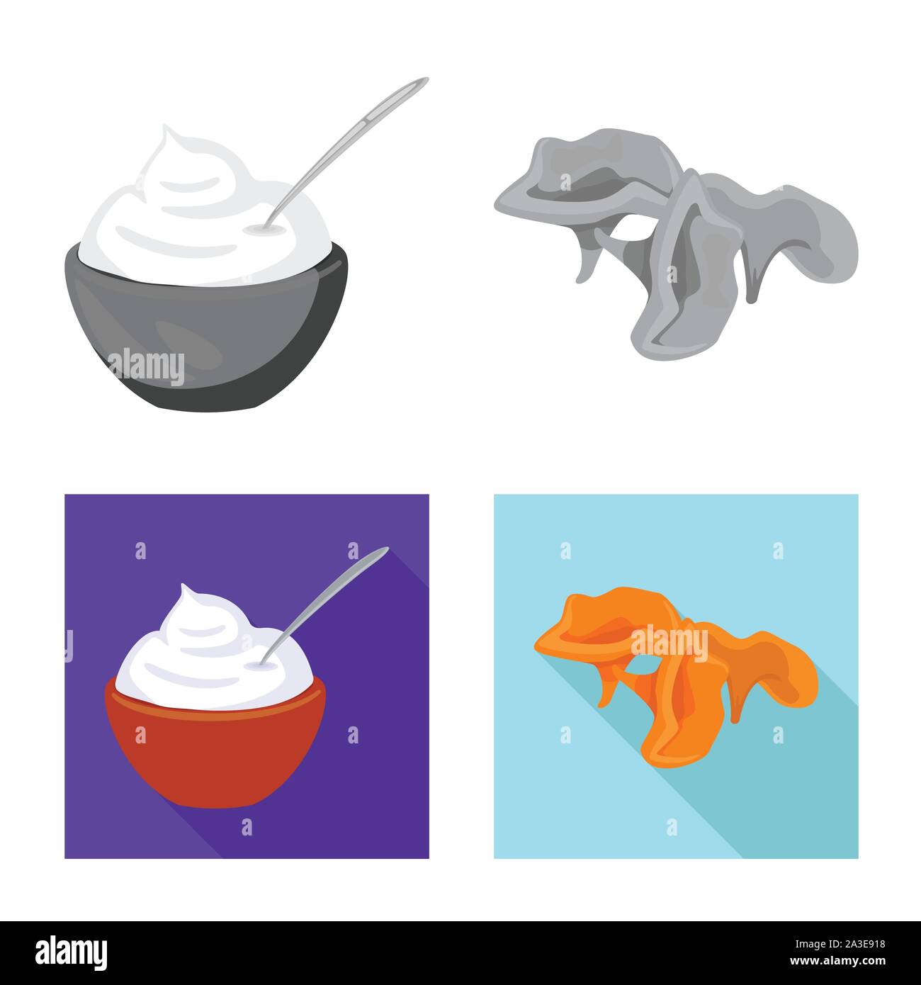 Isolated object of taste and product sign. Collection of taste and ...