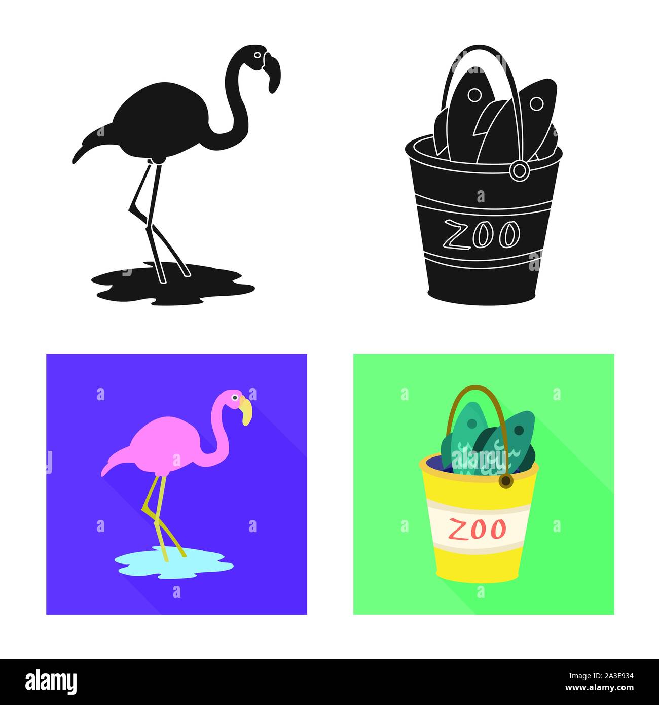 Vector design of nature and fun logo. Set of nature and entertainment ...