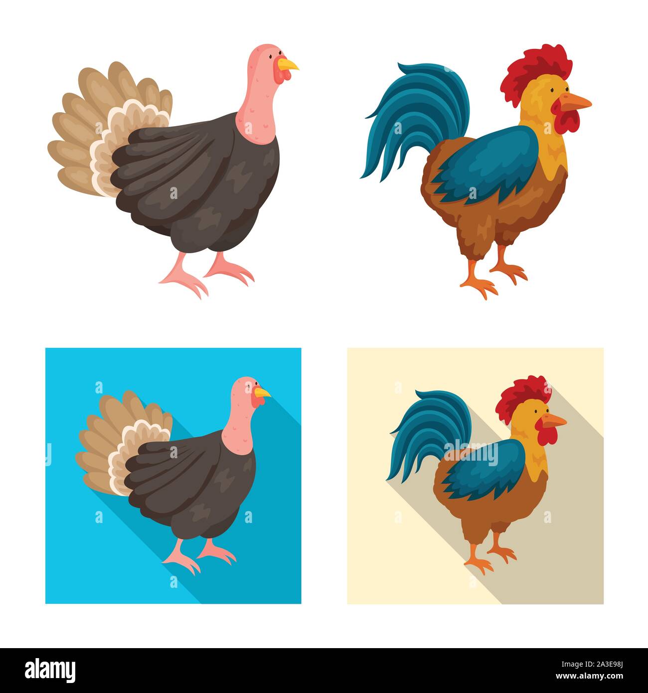 Vector illustration of breeding and kitchen logo. Set of breeding and ...