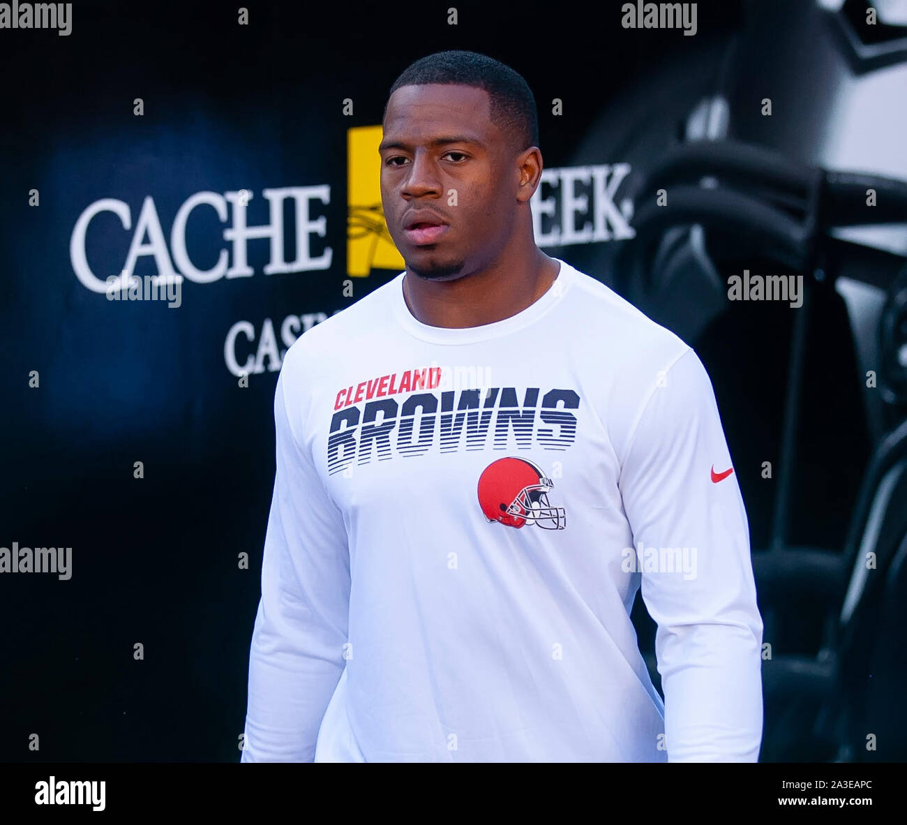 Santa Clara, CA. 7th Oct, 2019. Cleveland Browns running back Nick ...