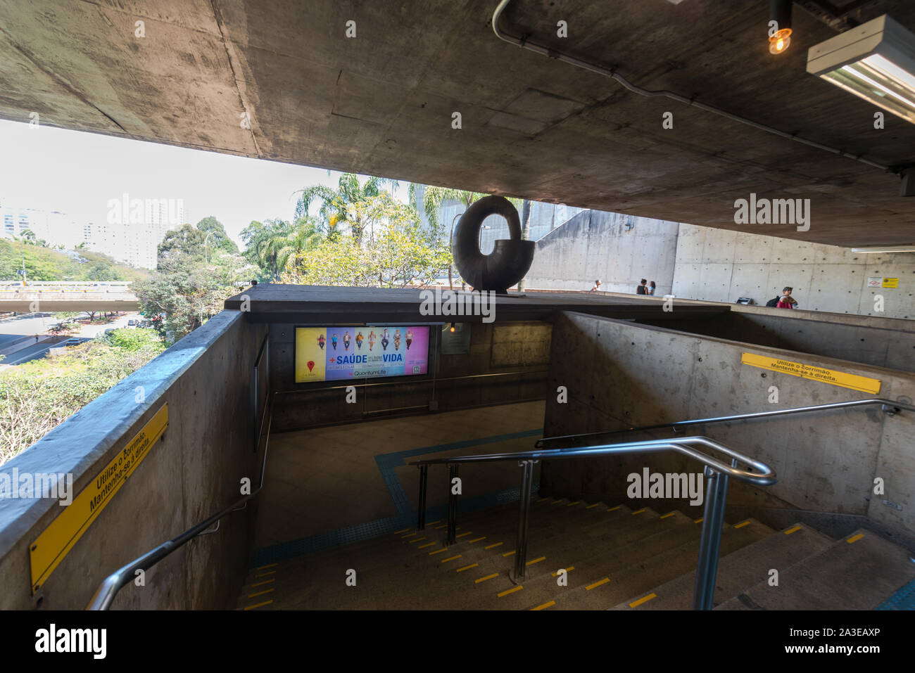 SAO PAULO, BRAZIL - 05, OCTOBER, 2019: Wide angle picture inside Sumare ...