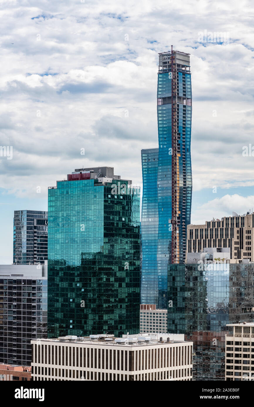 Vista Tower under construction and buildings in River North Stock Photo ...
